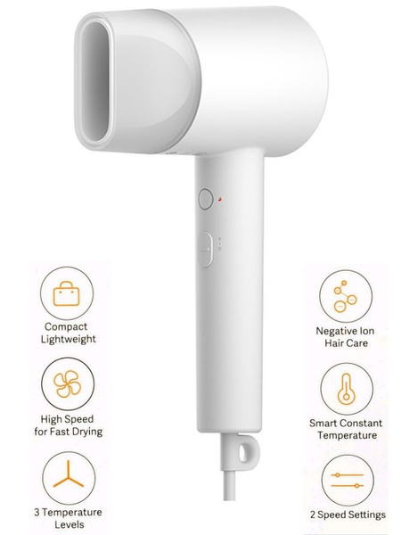 Фен для волос Xiaomi Фен Mi Ionic Hair Dryer H300, белый - купить по ...