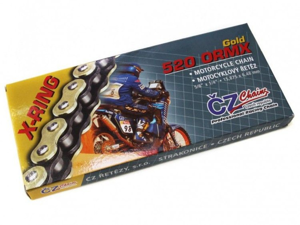 Цепь для мотоцикла CZ Chains 520 ORMX Gold - 120 (Active-Ring) - купить ...