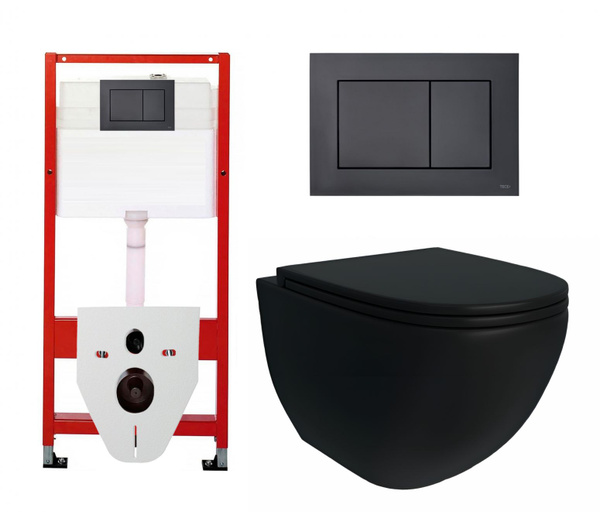 Комплект унитаза c инсталляцией TECE, направление выпуска: Горизонтальное (в стену), 553917 ...