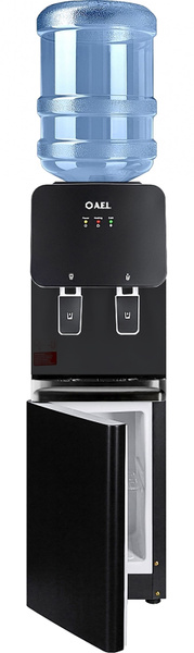 Кулер для воды AEL LD-AEL-85C с электронным охлаждением, нагревом и шкафчиком_белый, черный ...