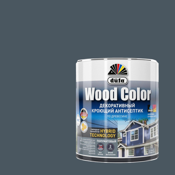 Антисептик кроющий для древесины Dufa Wood Color полуматовый (0,9л ...