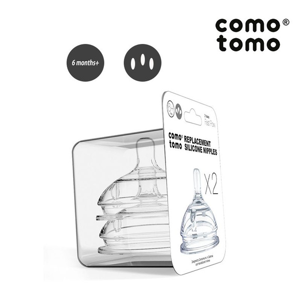 COMOTOMO Соски Для Бутылочек Natural Nipple Packs 6 Months- fast Flow ...