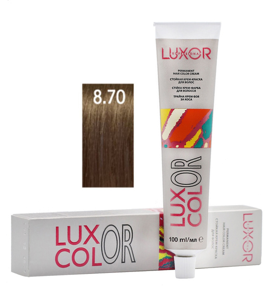 LUXOR Professional LuxColor Стойкая крем-краска для волос 8.70 Светлый ...