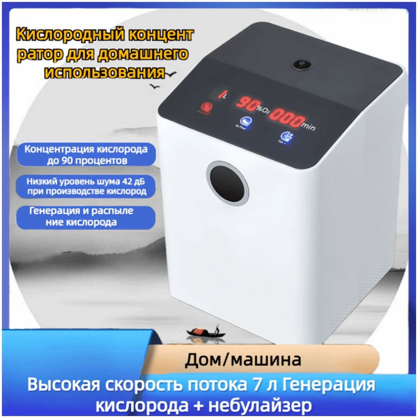 Домашний кислородный небулайзер, маленький портативный кислородный ...