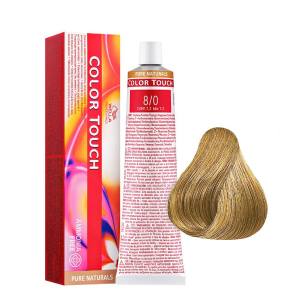 Wella Color Touch 8/0 Крем-краска Светлый блондин 60 мл - купить с ...