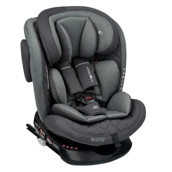 Автокресло детское растущее Indigo Smart NEW с isofix, серый ...