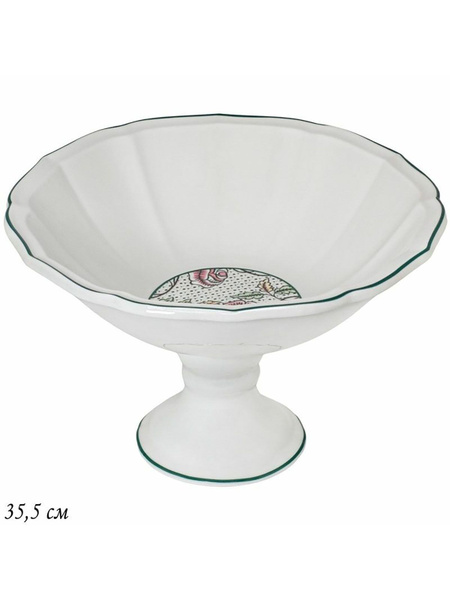 Фруктовница на ножке Lenardi Глория, фарфоровая, 35,5 см - купить с доставкой по выгодным ценам ...