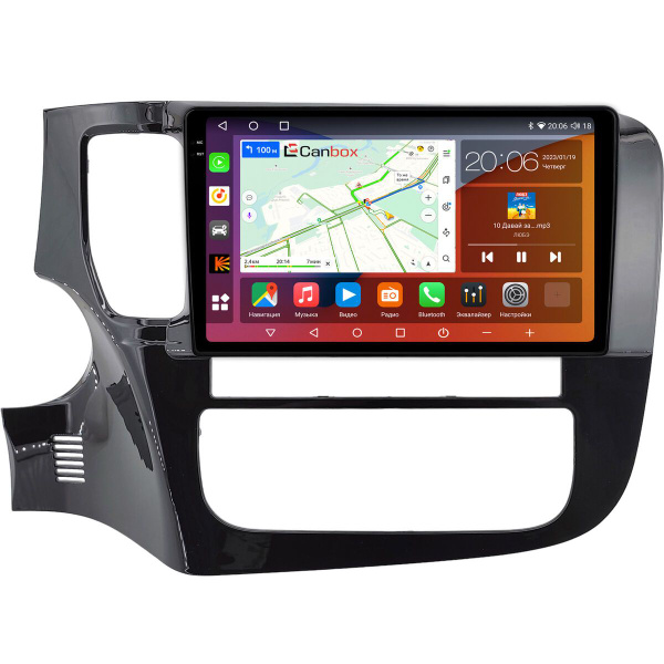 Штатная магнитола Mitsubishi Outlander 3 (2012-2024) (глянцевая) Canbox ...