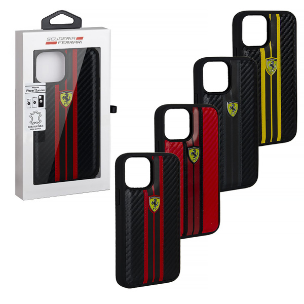 Чехол для iph 12 Pro Max Ferrari carbon PU - купить с доставкой по ...