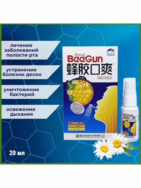 Спрей с прополисом для горла Throat BeeGun купить на OZON по низкой ...