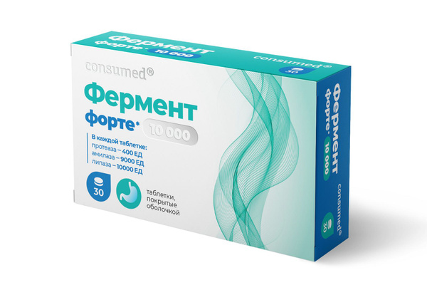 Ферменты для пищеварения и устранения чувства тяжести с панкреатином ...