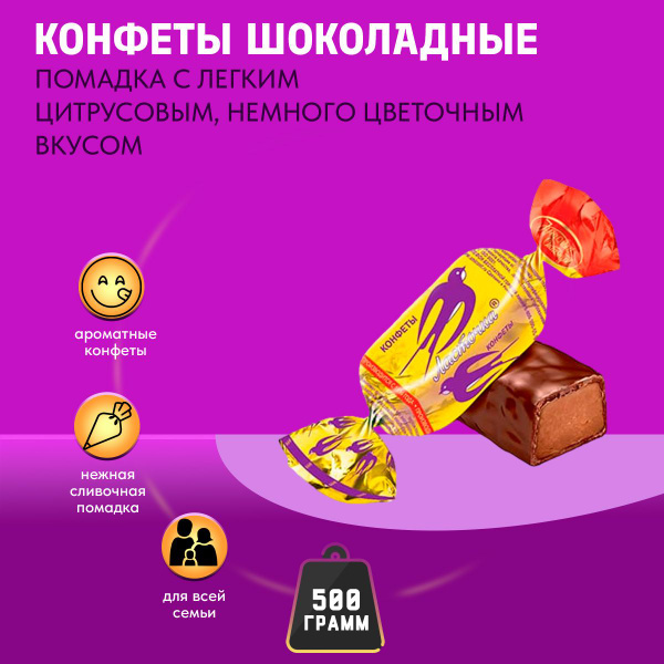 Конфеты Ласточка 500 грамм Красный Октябрь - купить с доставкой по ...