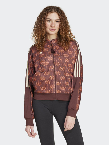 Олимпийка Женский adidas Sportswear Спортивный коричневый, бордовый ...