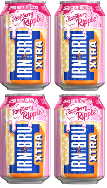Набор из 4 банок Irn-Bru (Raspberry Ripple) по 330 мл - купить с ...