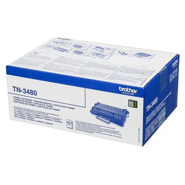 Расходник для печати Brother TN-3480P, Черный (black), для лазерного ...
