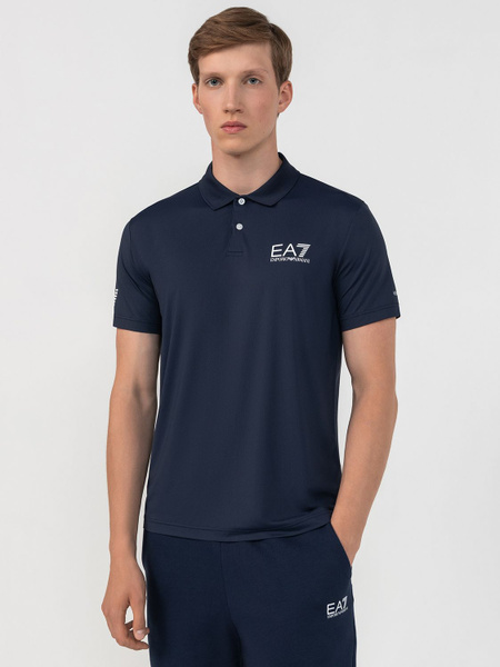 Поло EA7, размер 54, 56, цвет темно-синий, полиамид 92% эластан 8% - купить по выгодной цене в ...