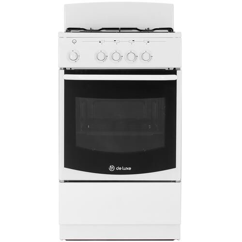 Газовая плита De Luxe 5040.35г(щ) белый конфорок - 4 шт, духовка - 43 л ...