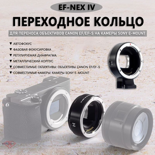 CGKK Переходное кольцо/адаптер 72 мм для Sony - купить с доставкой по ...