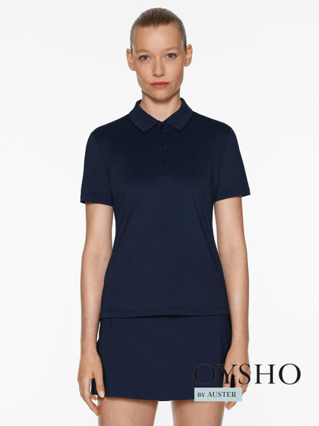 Поло Oysho, размер 40, 42, цвет темно-синий, 90% полиамид, 10% эластан - купить по выгодной цене ...