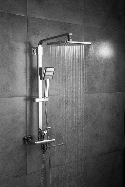 Душевая система F2460 (смеситель, стойка, верхн. душ, лейка, шланг), хром (1/4) "FRAP" - купить ...