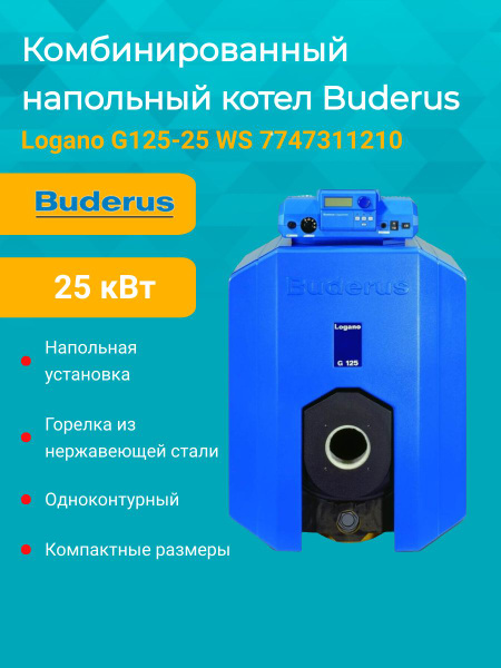 Комбинированный котел Buderus 25 кВт Комбинированный напольный котел ...