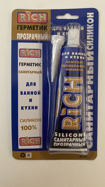Силиконовый Герметик RICH, Для ванн, прозрачный - купить по низким ...