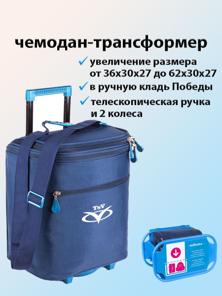 Сумка чемодан-трансформер для ручной клади АК Победа, арт. СП85 ...