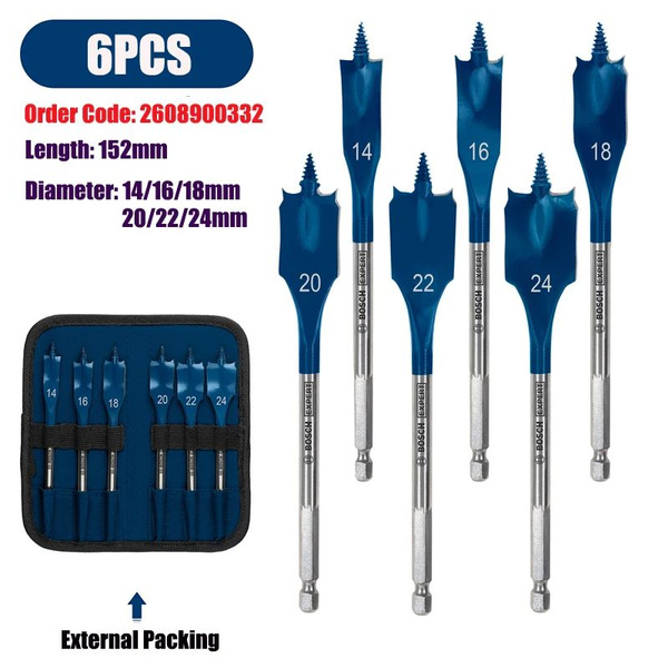 Набор Bosch Expert серии 1424 мм, состоящий из 6 новых пластин и сверл ...