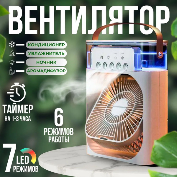 Вентилятор настольный мини с увлажнителем портативный купить по низкой ...