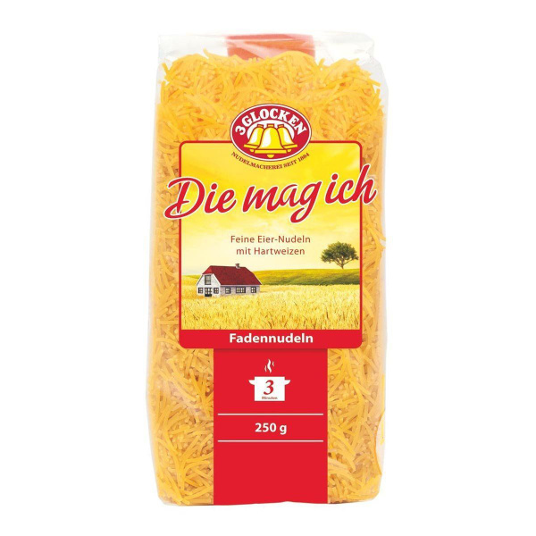Макароны 3 Glocken 250 г мелкая вермишель - купить с доставкой по ...