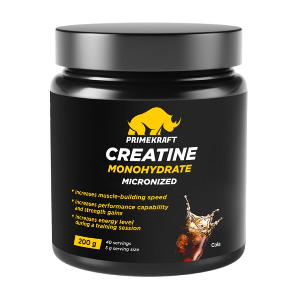 Креатин Prime-Kraft Creatine Monohydrate 100% 200 г, вкус: кола ...