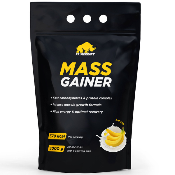 Гайнер Prime Kraft Mass Gainer - 3000 грамм, банан - купить с доставкой ...