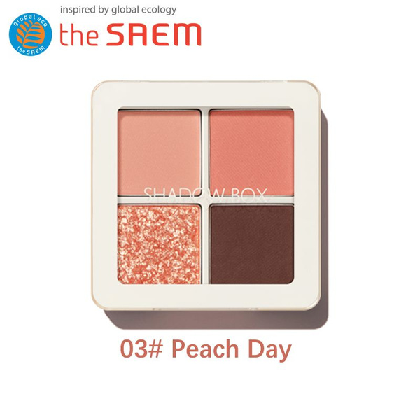 Тени для век The Saem Saemmul Shadow Box ,( 03# Peach Day ), Контуры ...