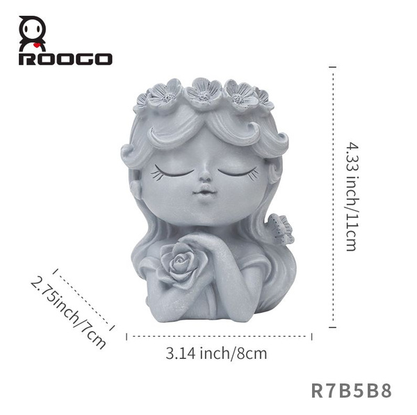 Roogo Горшок для цветов, 11 см х 8 см х 8 см, 0.61 л, 1 шт - купить с ...