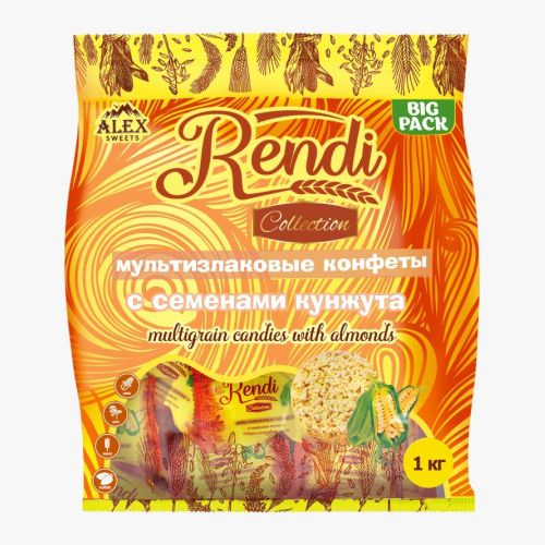 Мультизлаковые конфеты Rendi Collection с семенами кунжута, 1 кг ...