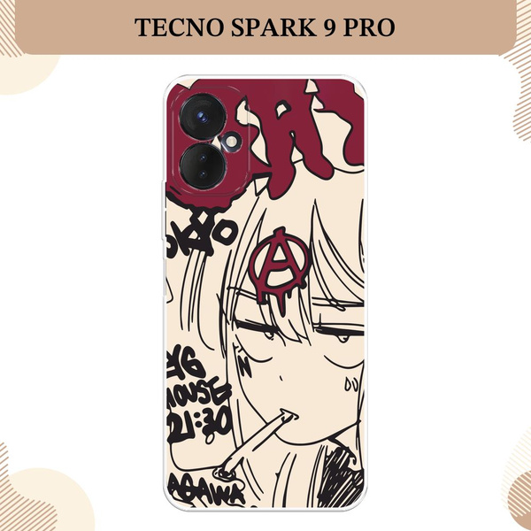 Силиконовый чехол на Tecno Spark 9 Pro / Текно Спарк 9 Про аниме, Anime ...