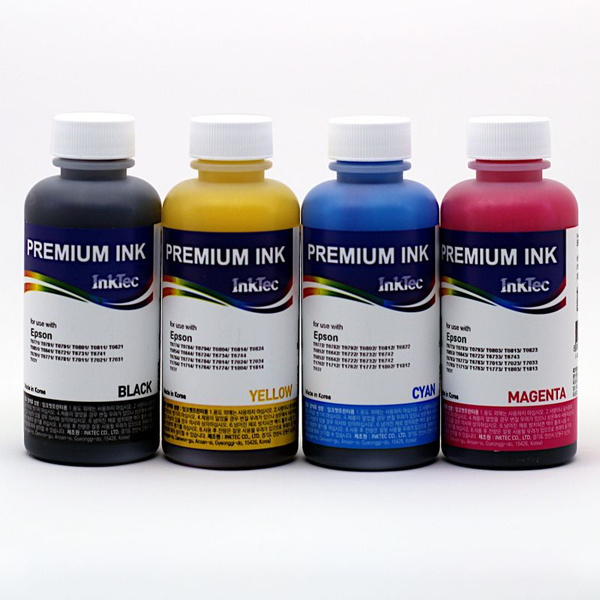 Расходник для печати InkTec E0010-100M-4 k043161, Набор CMYK, для МФУ, для струйного принтера ...