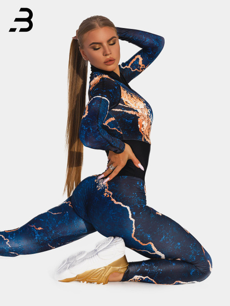 Комбинезон Женский BELLATICA, размер 42, рост 164-174 синий, черный На ...