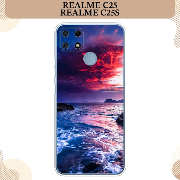 Силиконовый чехол на Oppo Realme C25/C25s / Реалми С25, Волны 1 купить ...