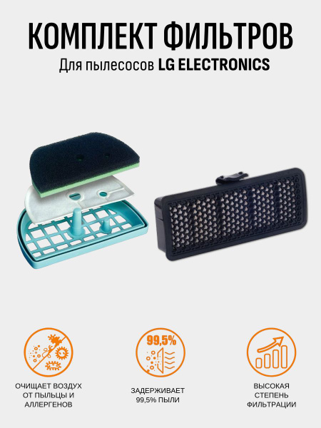 Комплект фильтров для пылесоса LG ELECTRONICS серий Ellipse Cyclone ...