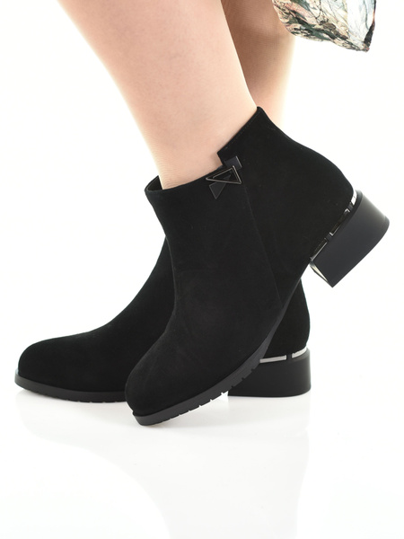 Ботильоны Женский Ascalini черный, размер 40 Демисезон 9 Стандартный низкий (до 4 см) Россия ...