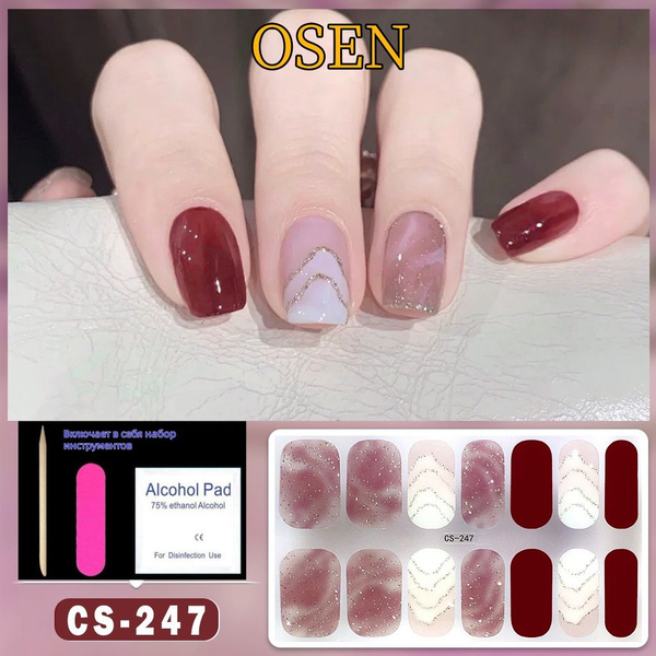 OSEN-Гелевые/Лаковые полоски для быстрого маникюра,Содержит набор инструментов.14 штук, включая ...