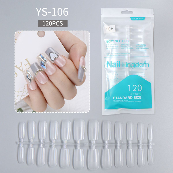 Nail Kingdom Гелевые типсы для наращивания ногтей, матовые формы для ...