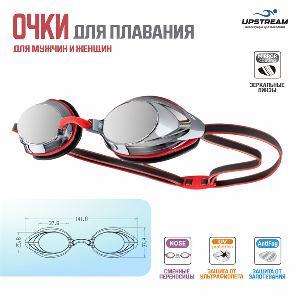 Очки для плавания мужские женские UPSTREAM для бассейна ...
