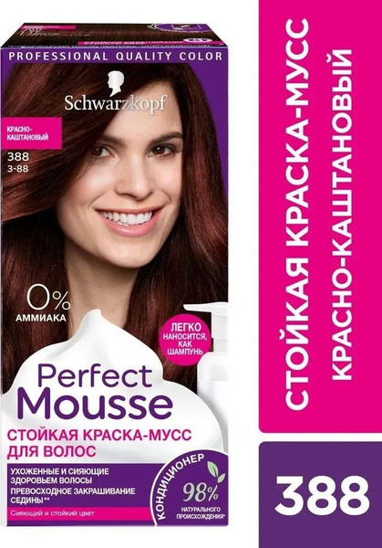 Schwarzkopf краска-мусс для волос Perfect Mousse, оттенок Красно ...