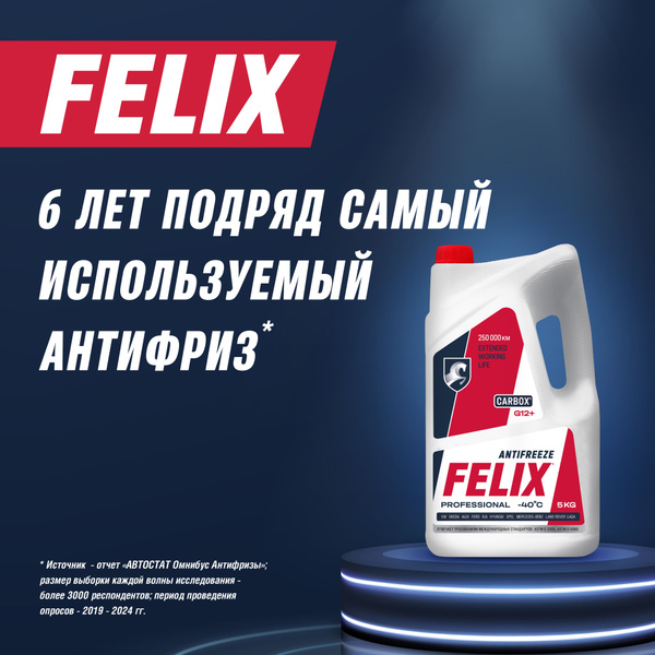 Антифриз FELIX -65 "Felix" красный, Готовый раствор купить по выгодной цене в интернет-магазине ...
