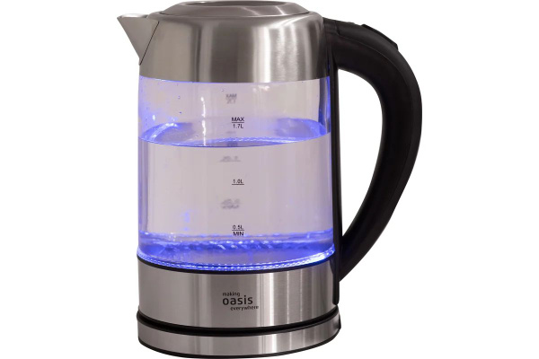 Купить электрический чайник making Oasis everywhere Oasis K-7GS, Металл/стекло по низкой цене ...