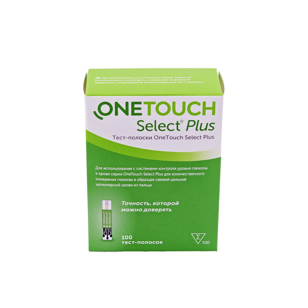 Тест полоски крови для глюкометра ONE TOUCH SELECT PLUS (Уан Тач Селект ...