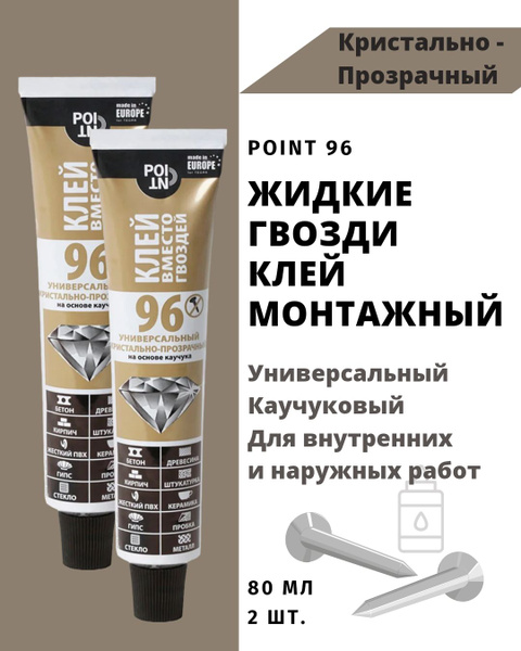Point Монтажный клей 80 мл, прозрачный - купить с доставкой по выгодным ...
