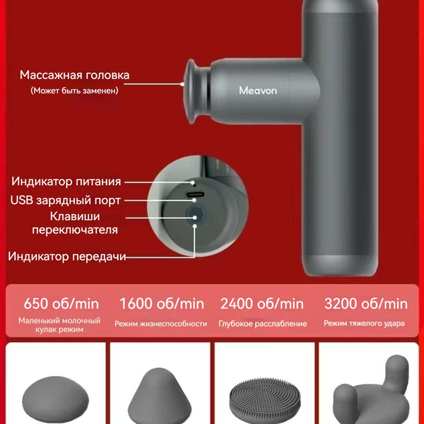 Перкуссионный массажер YUNMAI Gun Extra Mini MVFG-M281 - купить с ...